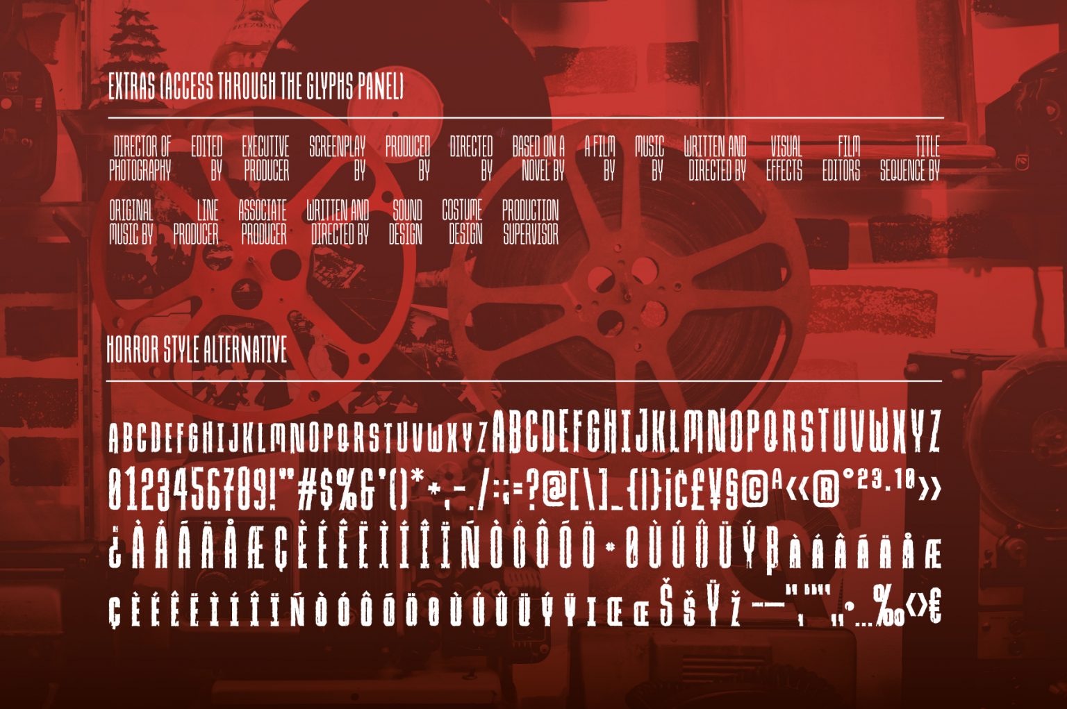 Due Credit: The Movie Poster Display Font by Wing's Art Studio