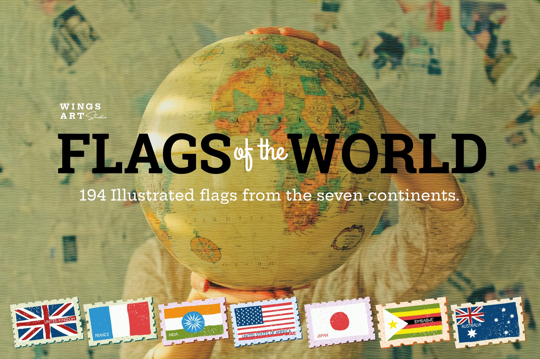 Illustrated Flags of the World Collection for Photoshop and Illustrator