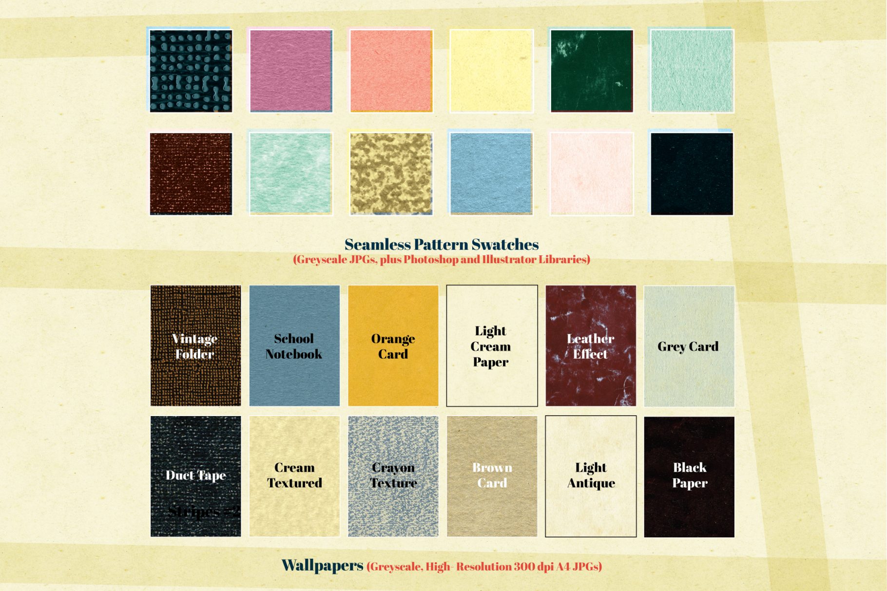 High Resolution Paper Texture and Patterns for Adobe Photoshop