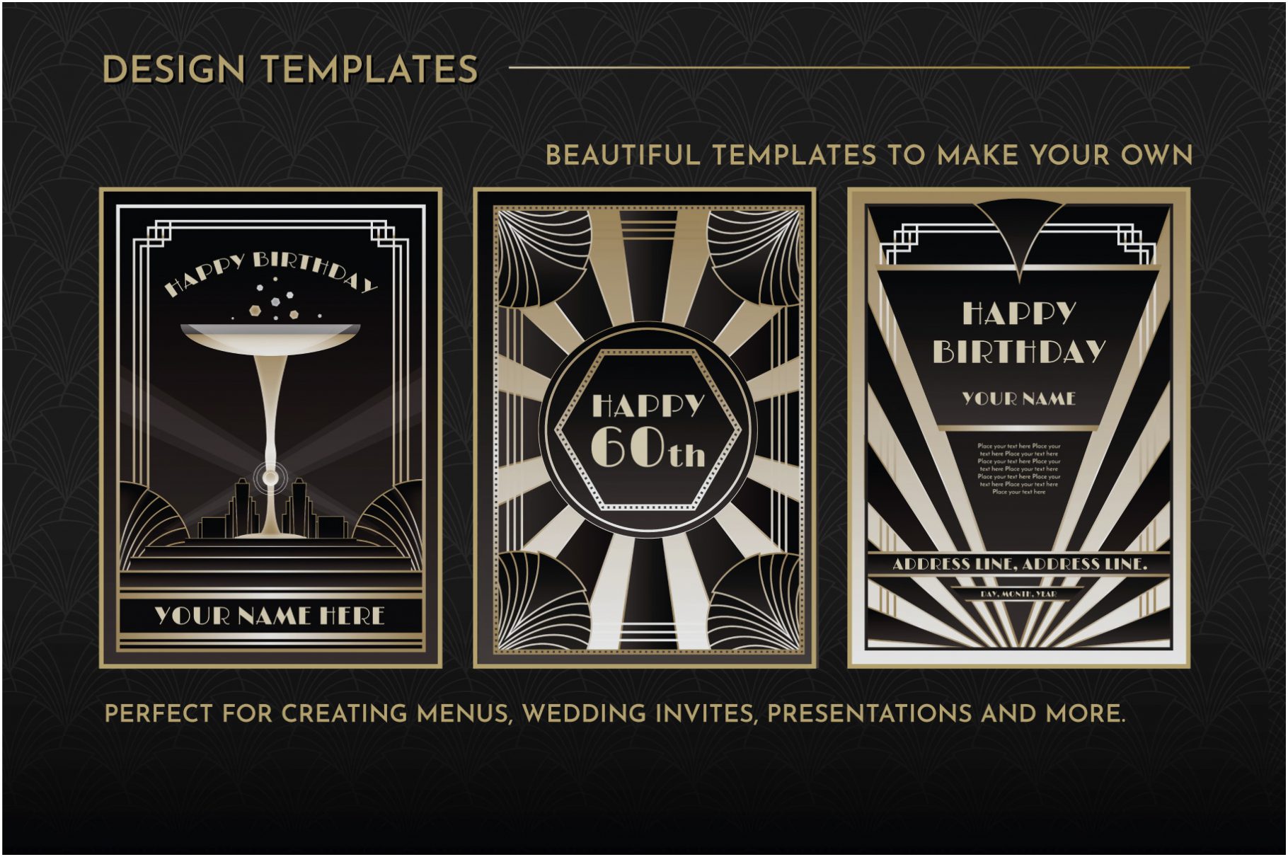 Art Deco Graphics Collection Vol 1 | Design Templates