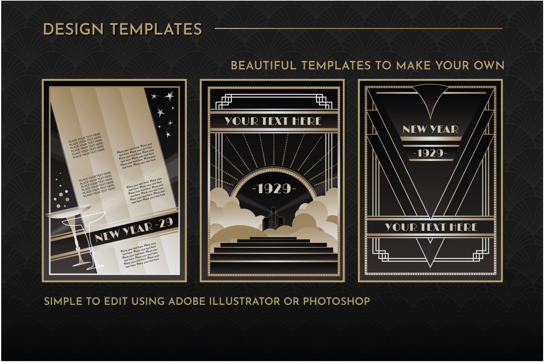 Art Deco Graphics Collection Vol 1 | Design Templates