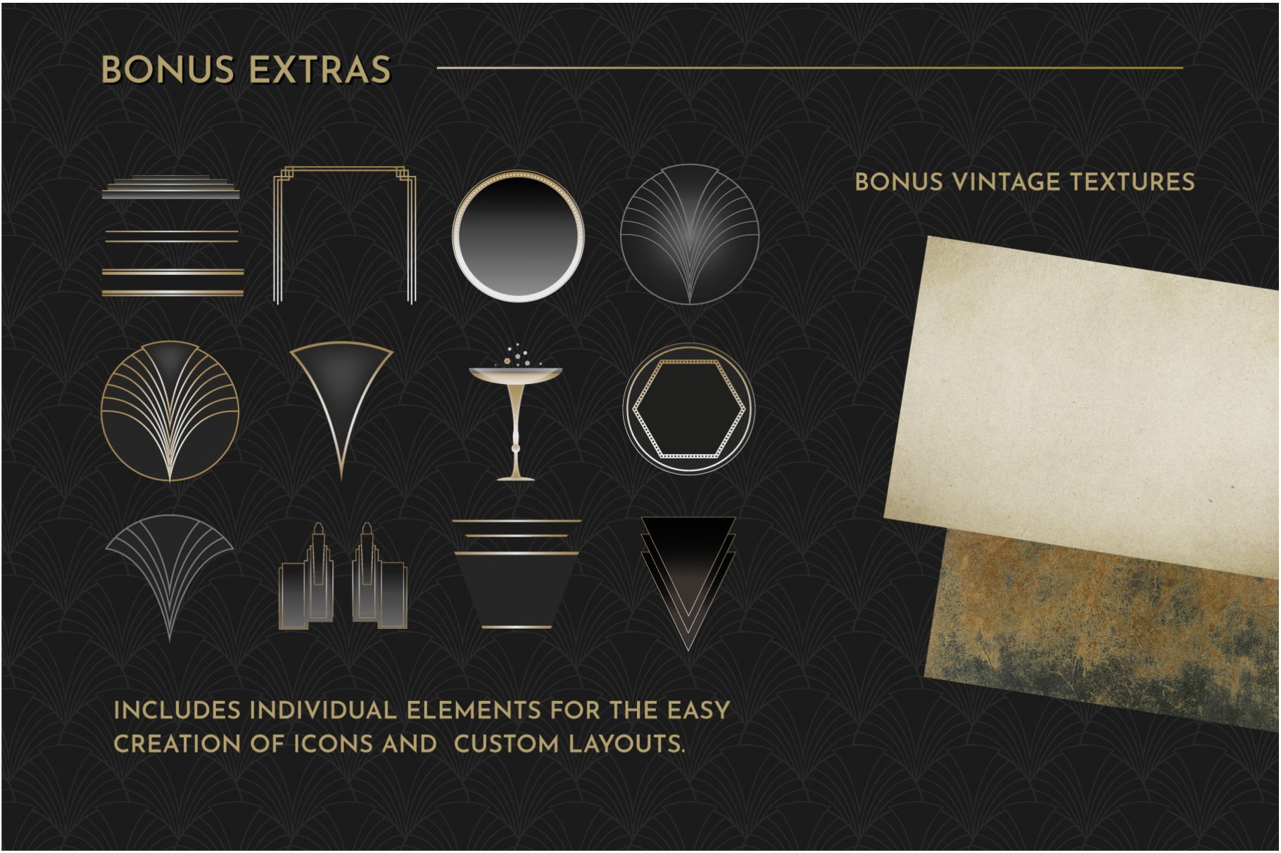 Art Deco Graphics Collection Vol 1 | Design Templates