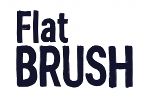 Flat Brush Font - Hand-made paint textured lettering
