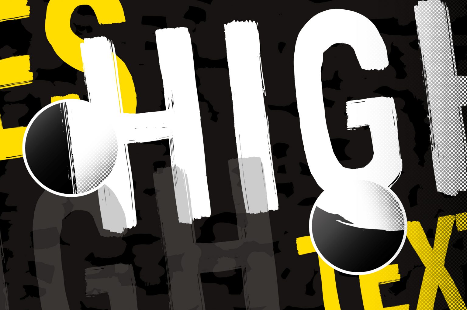 Flat Brush Font - Hand-made paint textured lettering