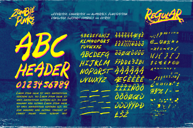 Zombie Punks - The 80s Horror Font by Wingsart Studio