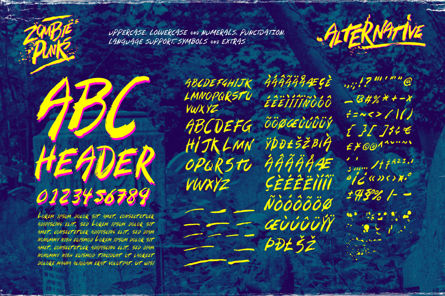 Zombie Punks - The 80s Horror Font by Wingsart Studio