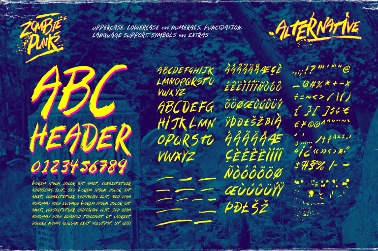 Zombie Punks - The 80s Horror Font by Wingsart Studio