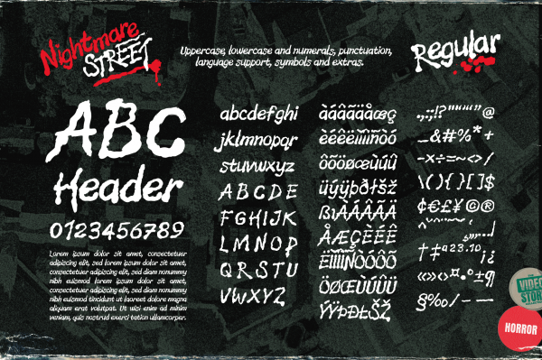 Nightmare Street - The Halloween Horror Font by Wingsart Studio