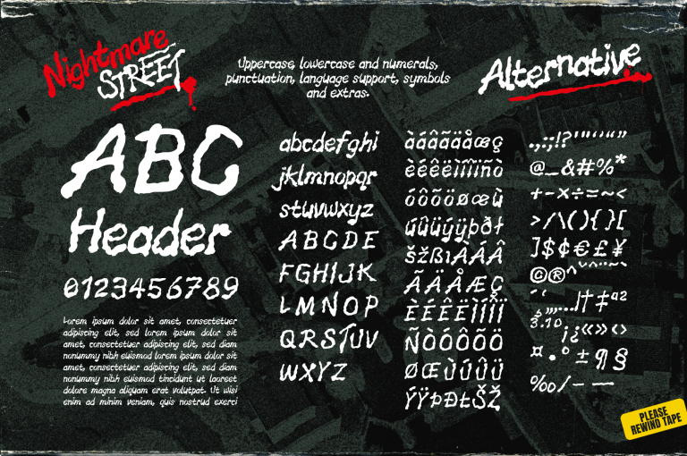 Nightmare Street - The Halloween Horror Font by Wingsart Studio