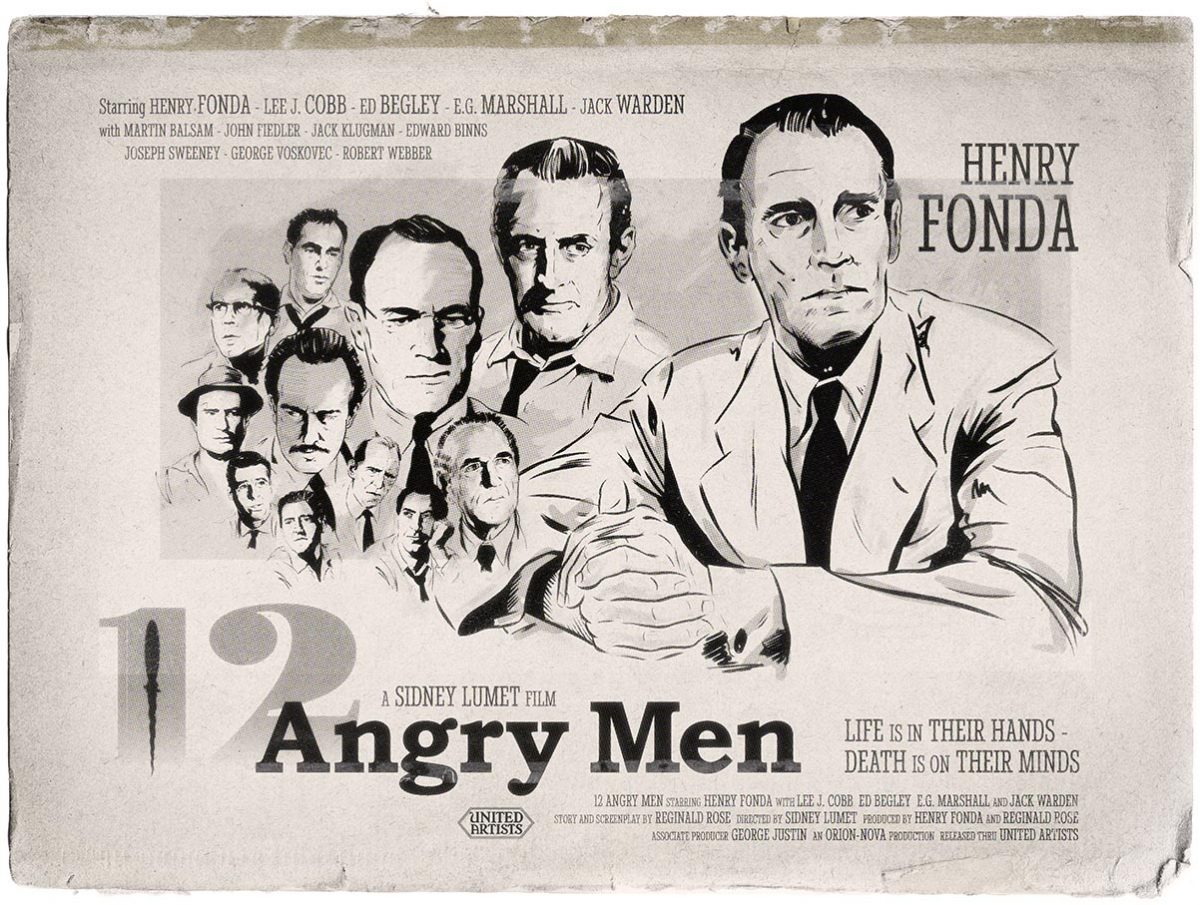 12 Angry Men - Illustrated Poster and Comic Book Concept Art