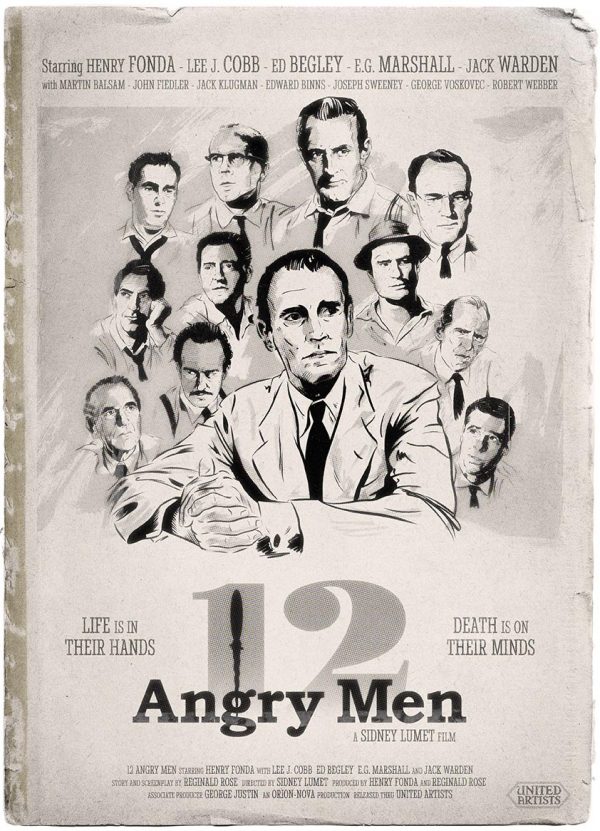 12 Angry Men - Illustrated Poster and Comic Book Concept Art