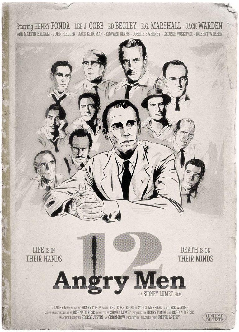 12 Angry Men - Illustrated Poster and Comic Book Concept Art
