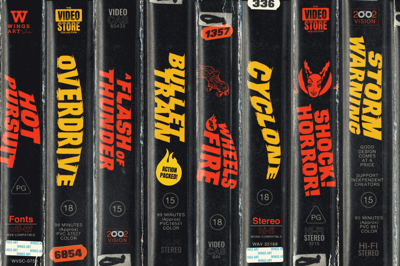 Hot Pursuit: A Grindhouse Roller Derby Font by Wingsart Studio