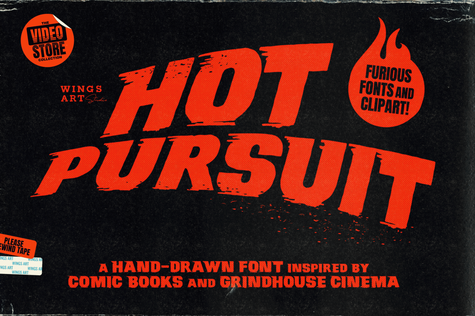 Hot Pursuit: A Grindhouse Roller Derby Font by Wingsart Studio