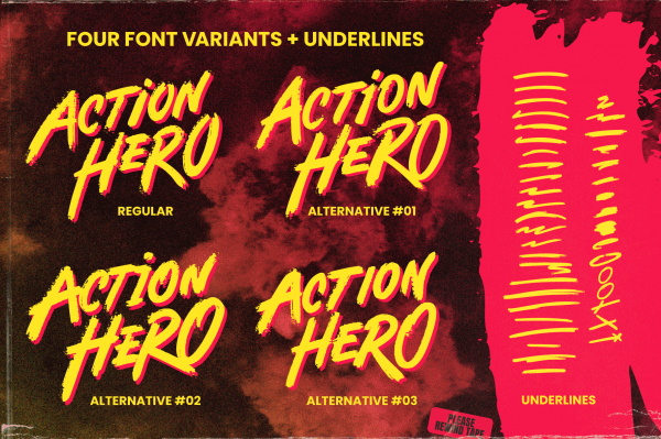Action Hero - An Explosive Movie Title Font by Wingsart Studio