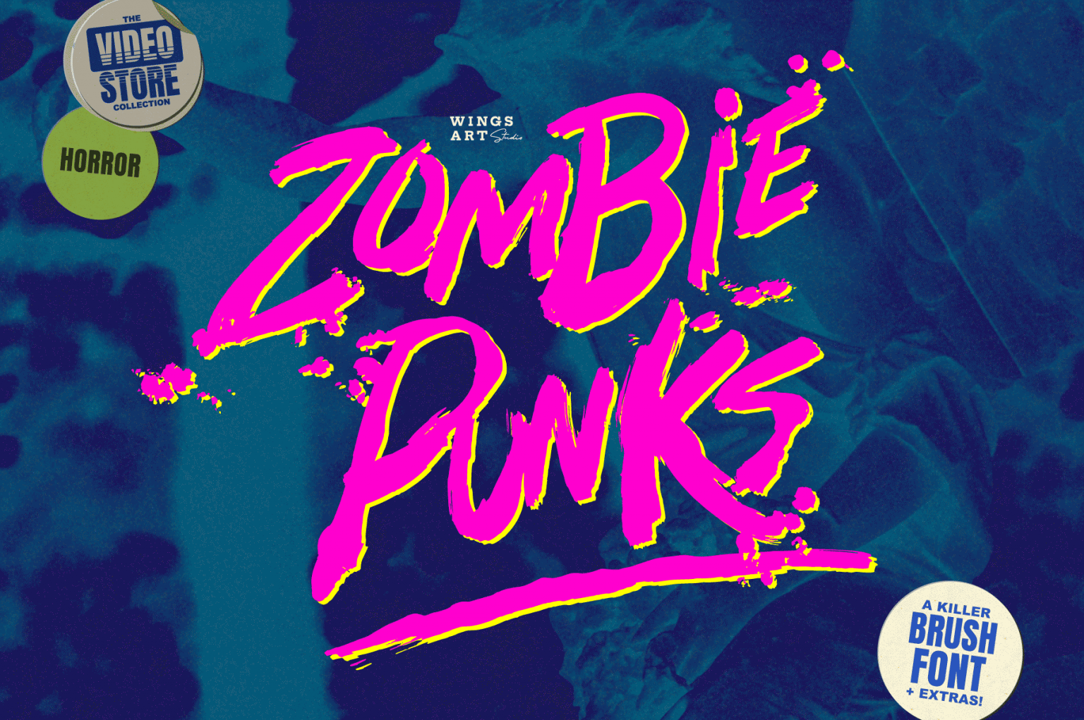 Zombie Punks - The 80s Horror Font by Wingsart Studio