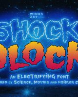 Shock Block: An electrifying Sci-Fi, Horror font by Wingsart Studio