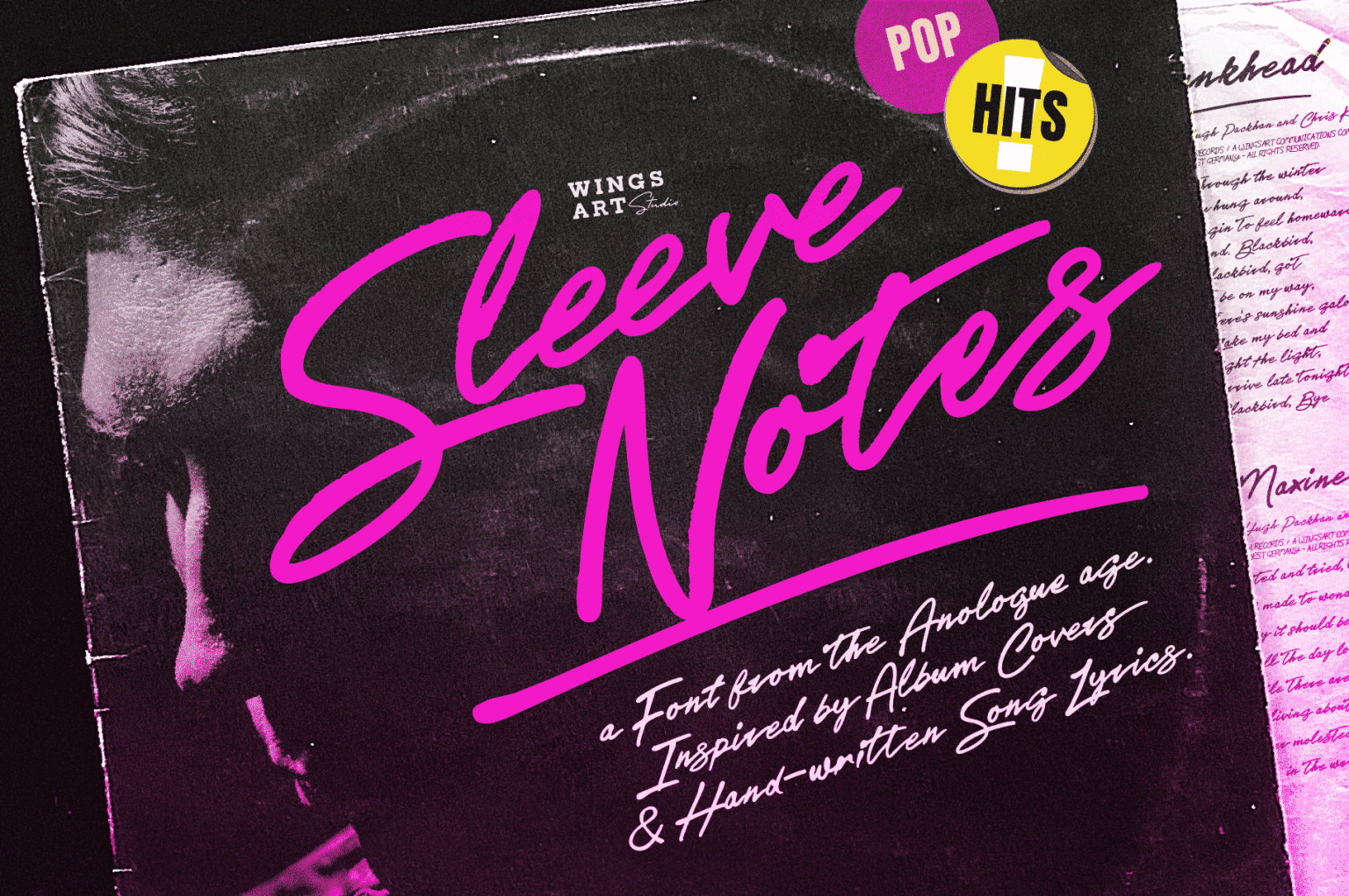 Sleeve Notes: A Hand-Written Script Font from the Analogue Age.
