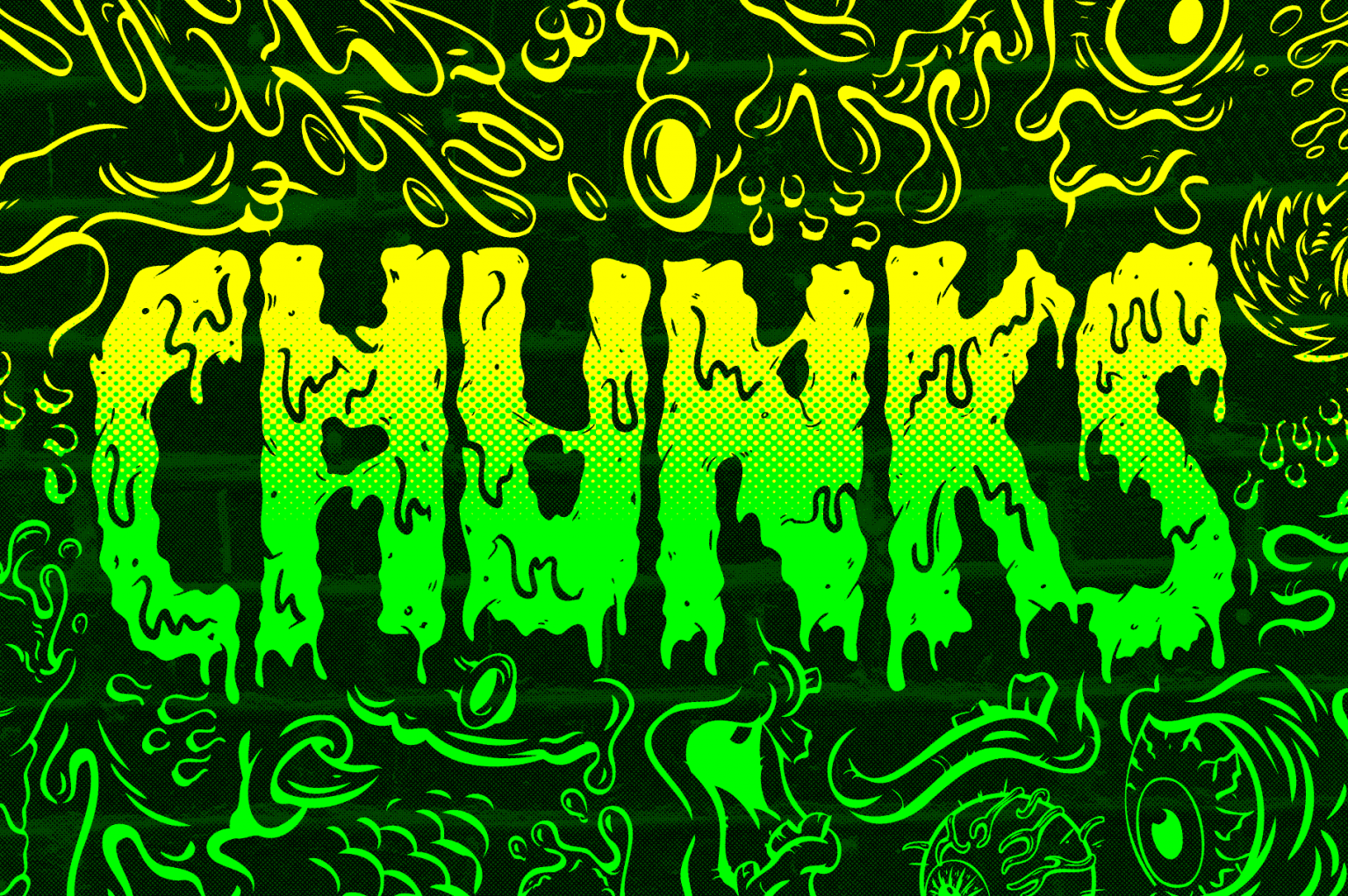Filthy Creation: An Outrageously Cartoonish Slime Font