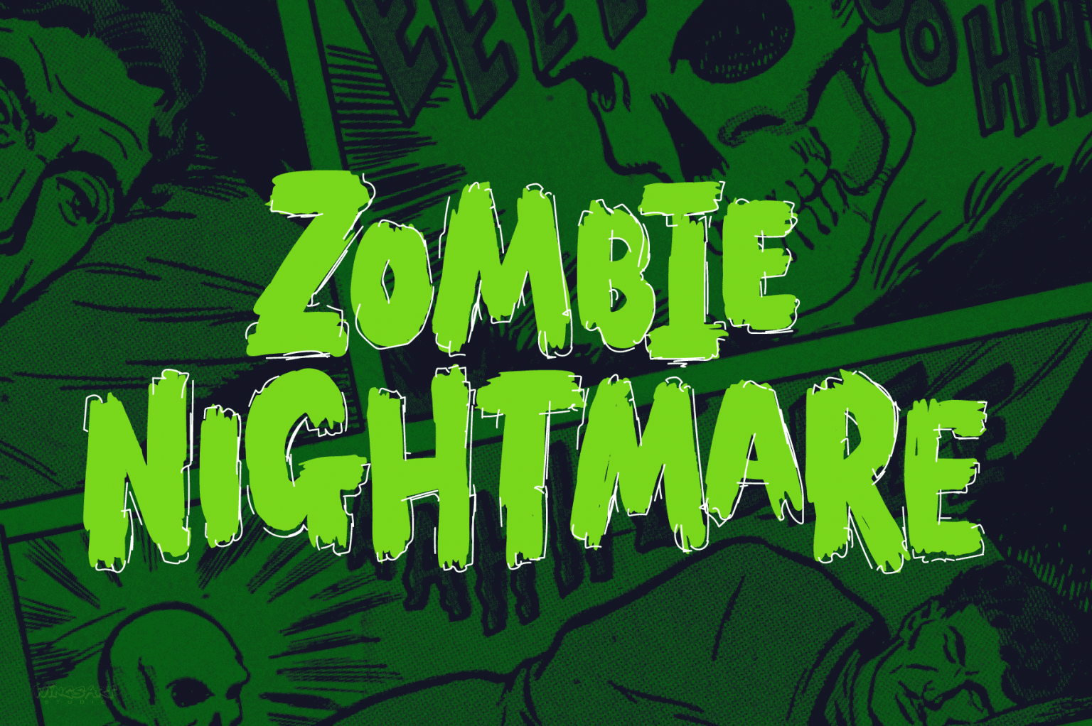 End Crawl - A Halloween Brush Font By Wingsart Studio
