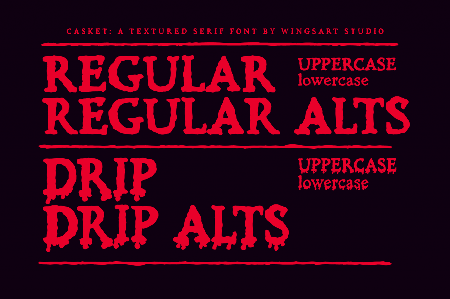 Casket - A Spine-Chilling Serif Font by Wingsart Studio