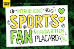 Sports Fan - A Handwritten Placard Font by Wingsart Studio