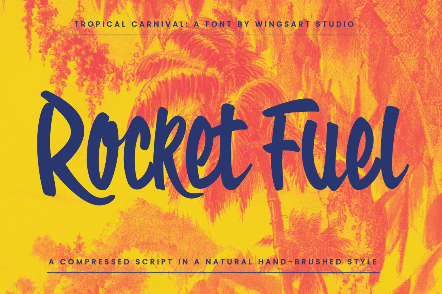 Tropical Carnival: A Sunny Brush Script Font by Wingsart Studio