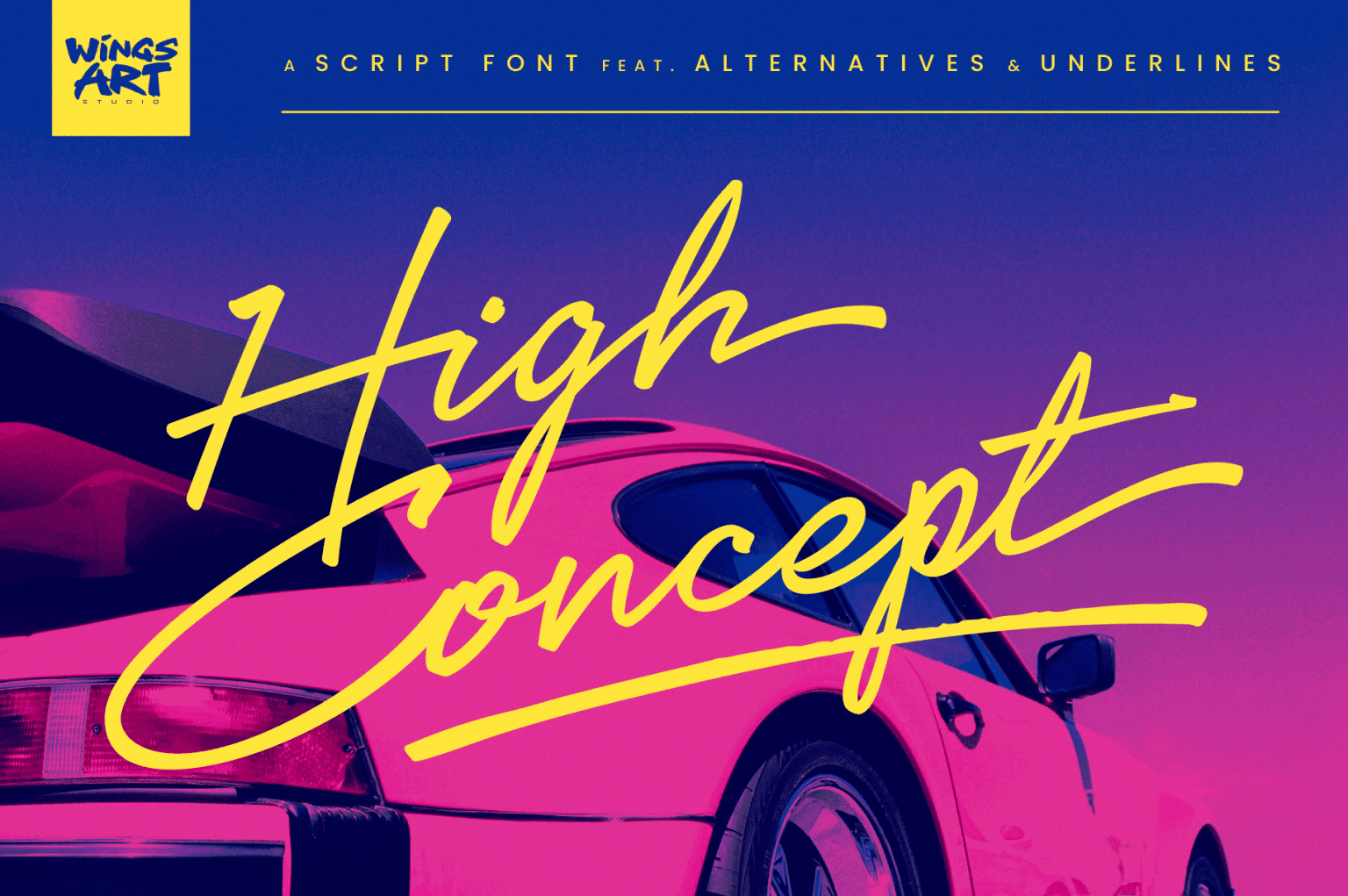 High Concept: A Slick Marker Pen Script Font by Wingsart Studio