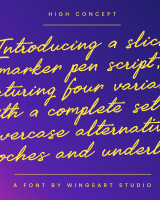 High Concept: A Slick Marker Pen Script Font by Wingsart Studio