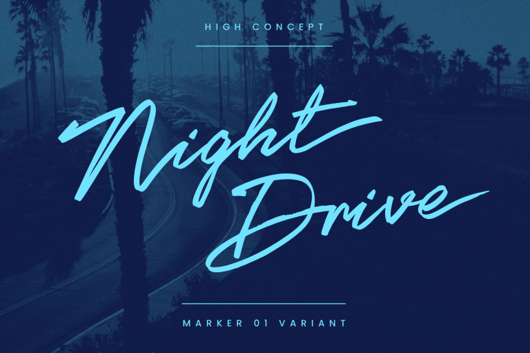 High Concept: A Slick Marker Pen Script Font by Wingsart Studio