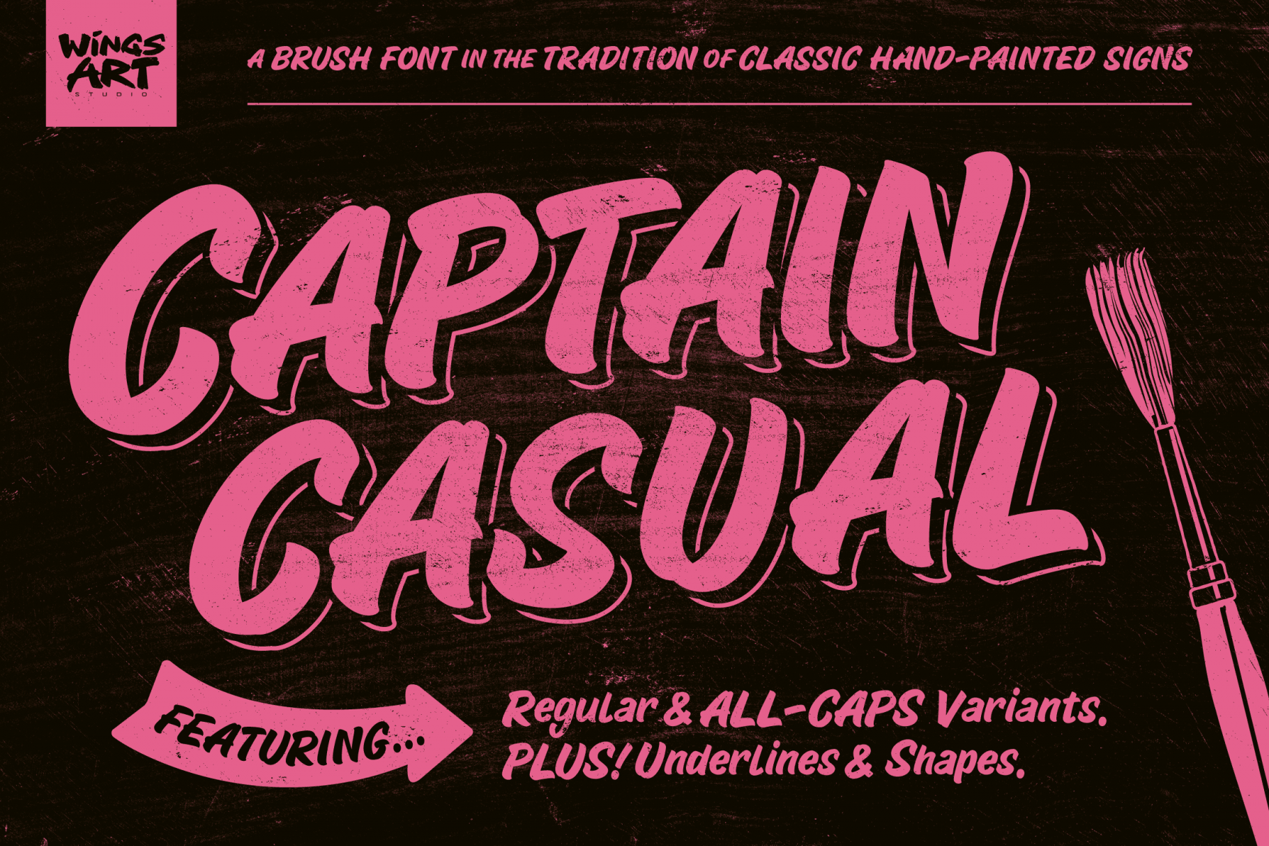 Captain Casual - A Sign Painter Font by Wingsart Studio