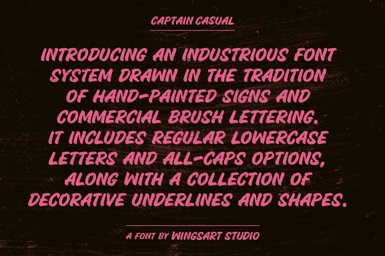 Captain Casual - A Sign Painter Font by Wingsart Studio