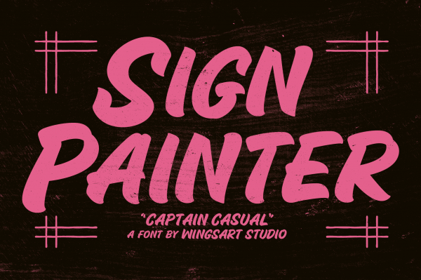 Captain Casual - A Sign Painter Font by Wingsart Studio