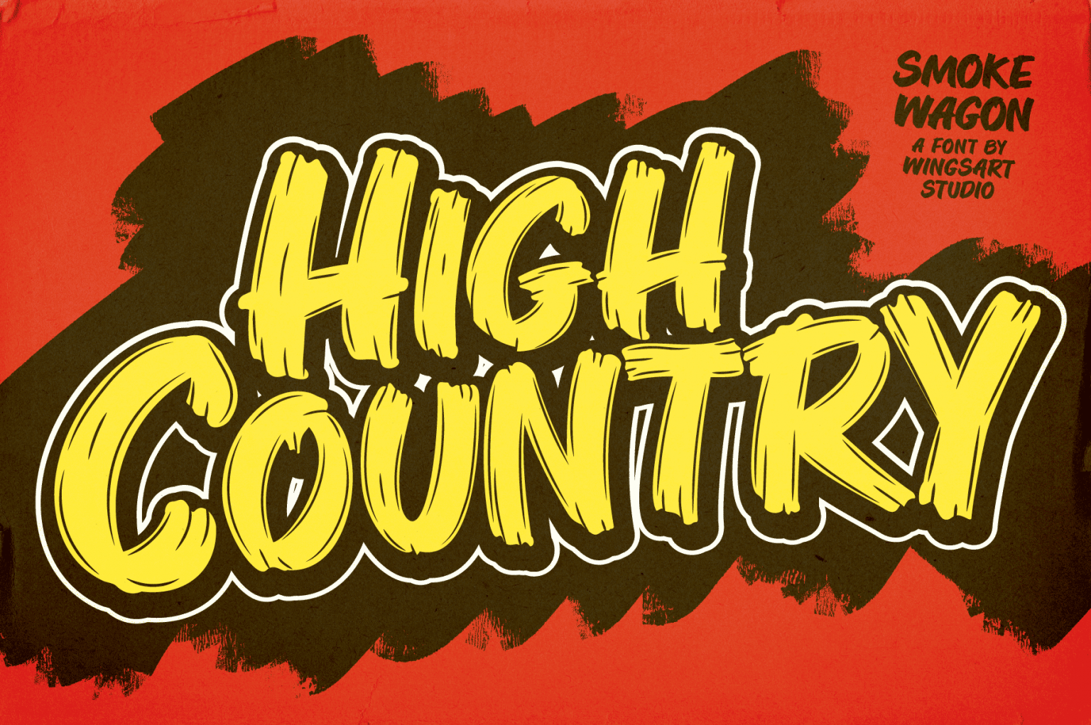 Smoke Wagon - A western brush font by Wingsart Studio.