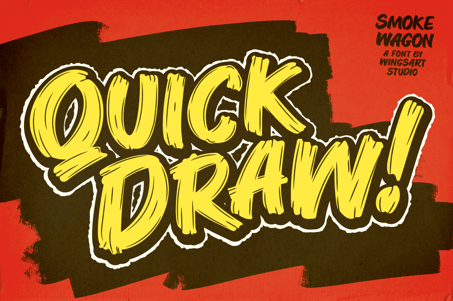 Smoke Wagon - A western brush font by Wingsart Studio.