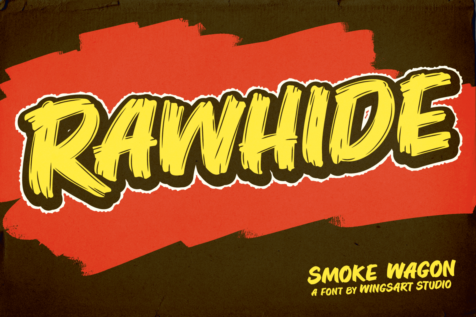 Smoke Wagon - A western brush font by Wingsart Studio.