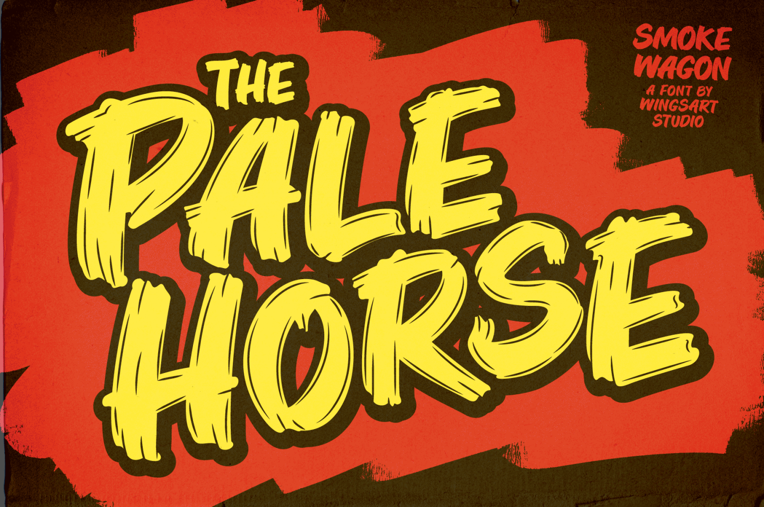 Smoke Wagon - A western brush font by Wingsart Studio.