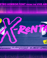 X-Rental - A Retro Horror Font Deep From the VHS Archives