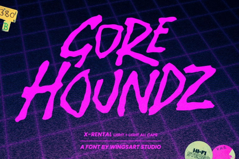 X-Rental - A Retro Horror Font Deep From the VHS Archives