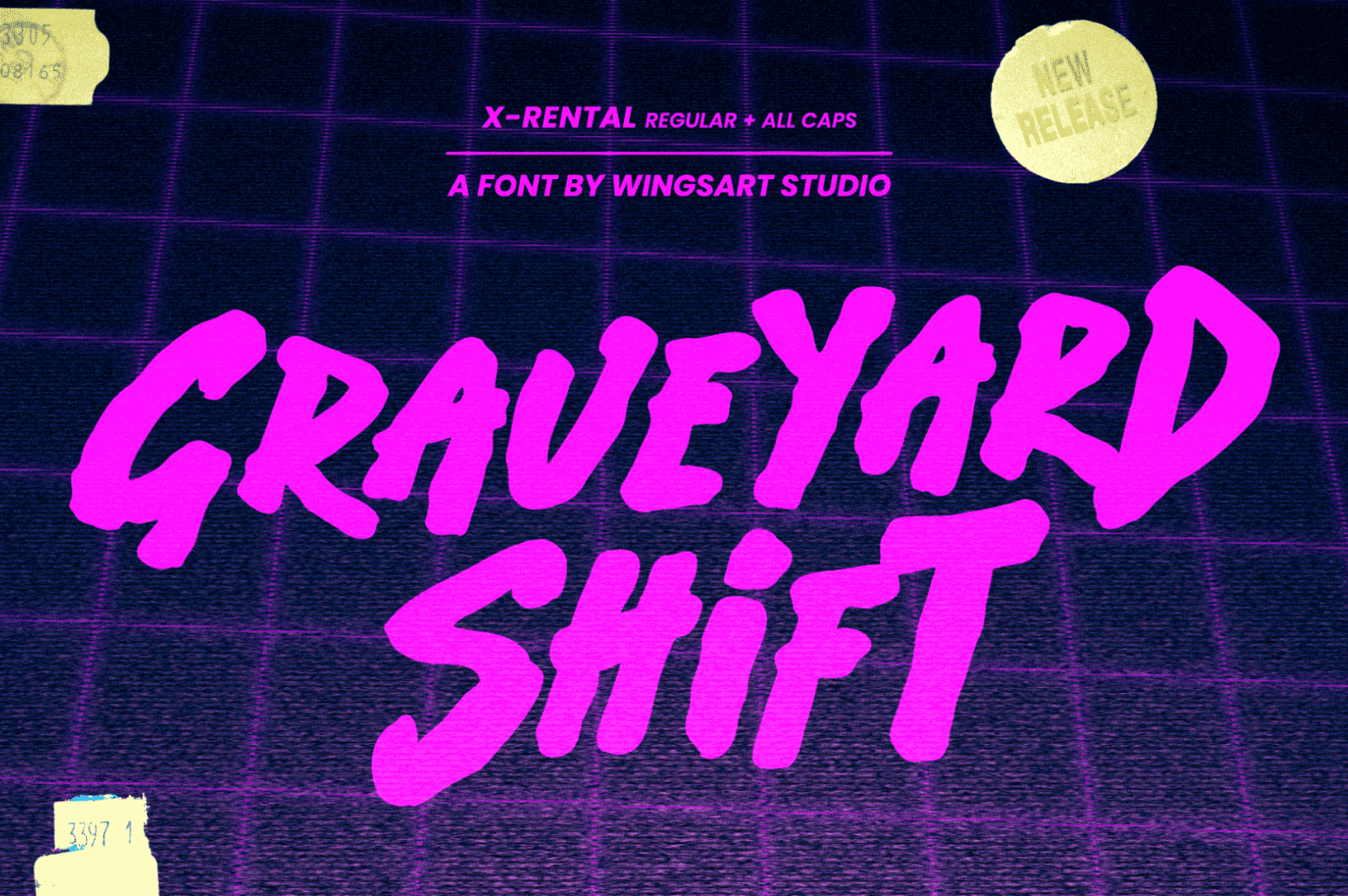 X-Rental - A Retro Horror Font Deep From the VHS Archives