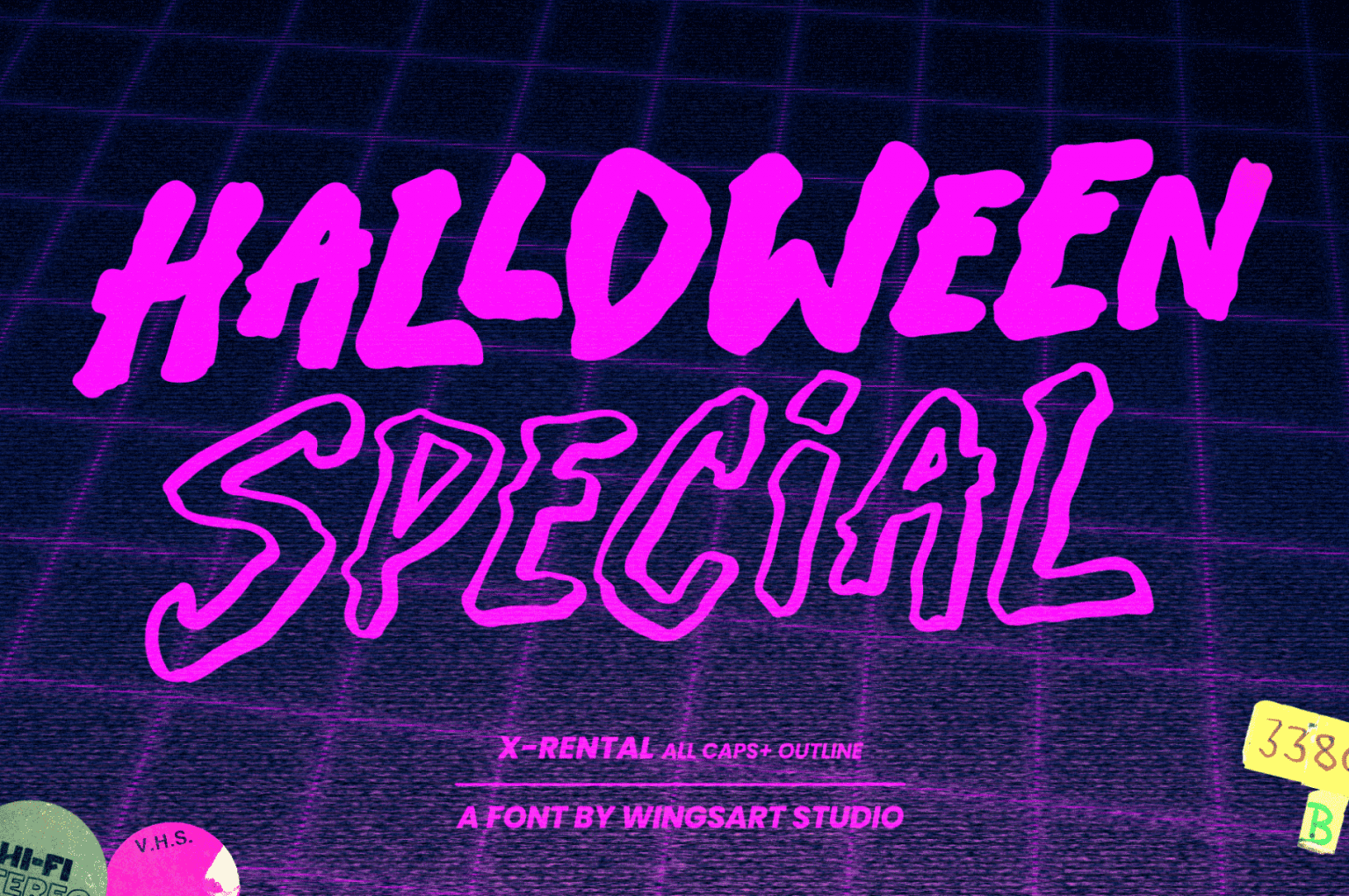 X-Rental - A Retro Horror Font Deep From the VHS Archives