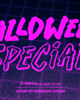 X-Rental - A Retro Horror Font Deep From the VHS Archives