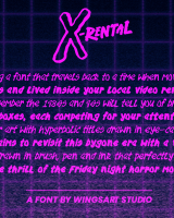 X-Rental - A Retro Horror Font Deep From the VHS Archives