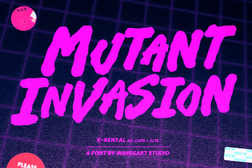 X-Rental - A Retro Horror Font Deep From the VHS Archives