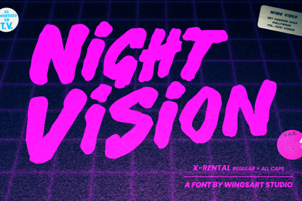 X-Rental - A Retro Horror Font Deep From the VHS Archives