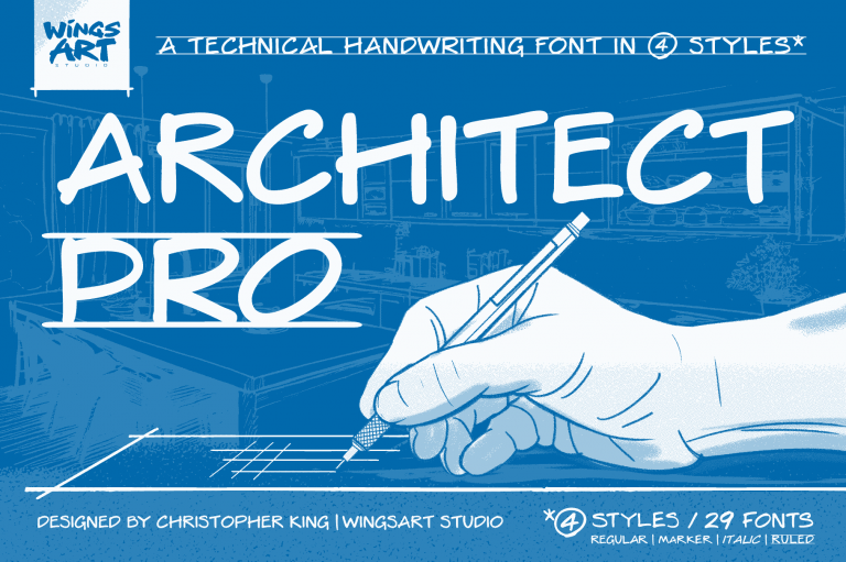 Architect Pro - A Technical Handwriting Font – Wingsart Studio ...