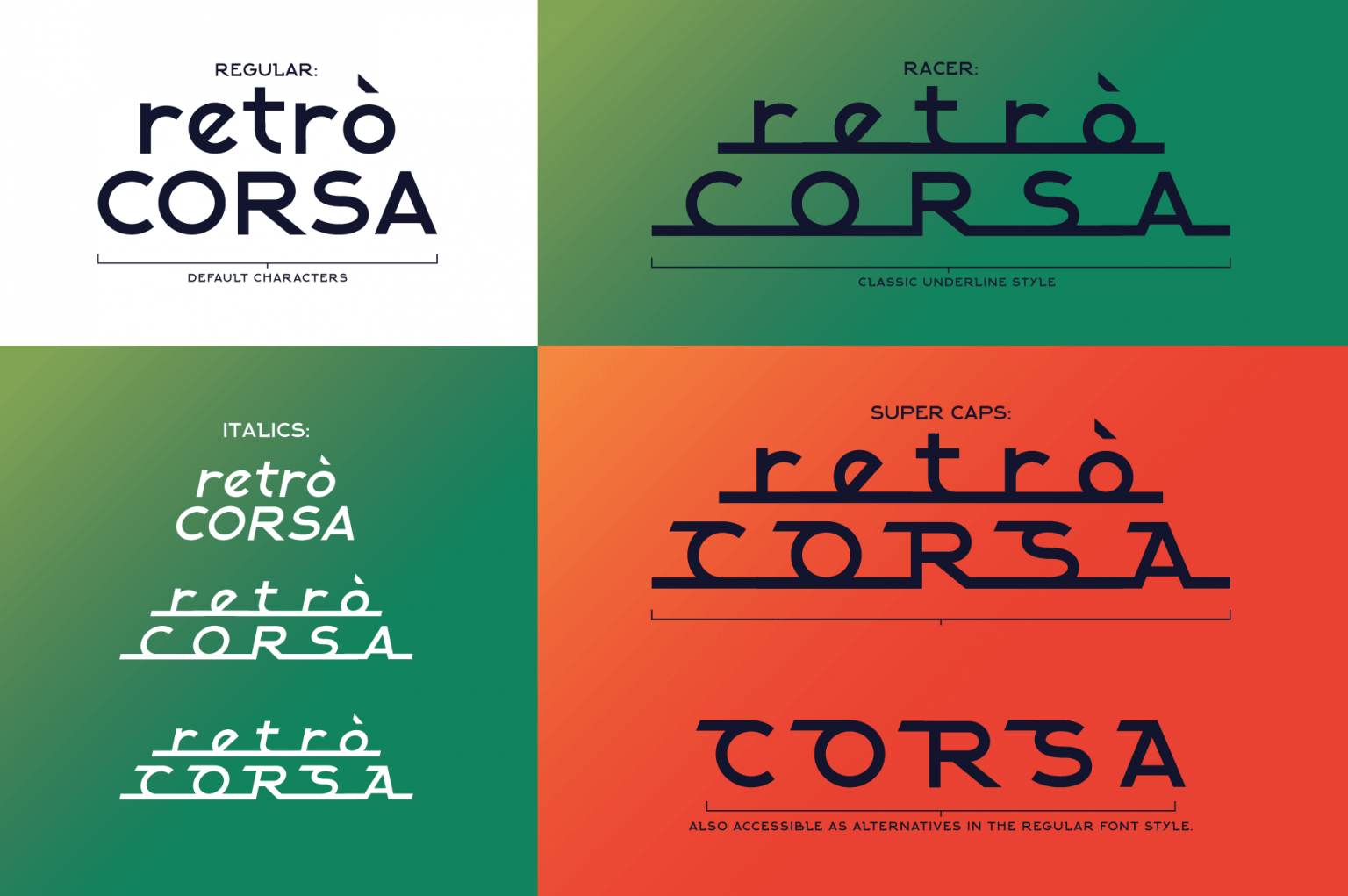 Alpha Strada: Sans Serif Font Inspired by Vintage Car Emblems