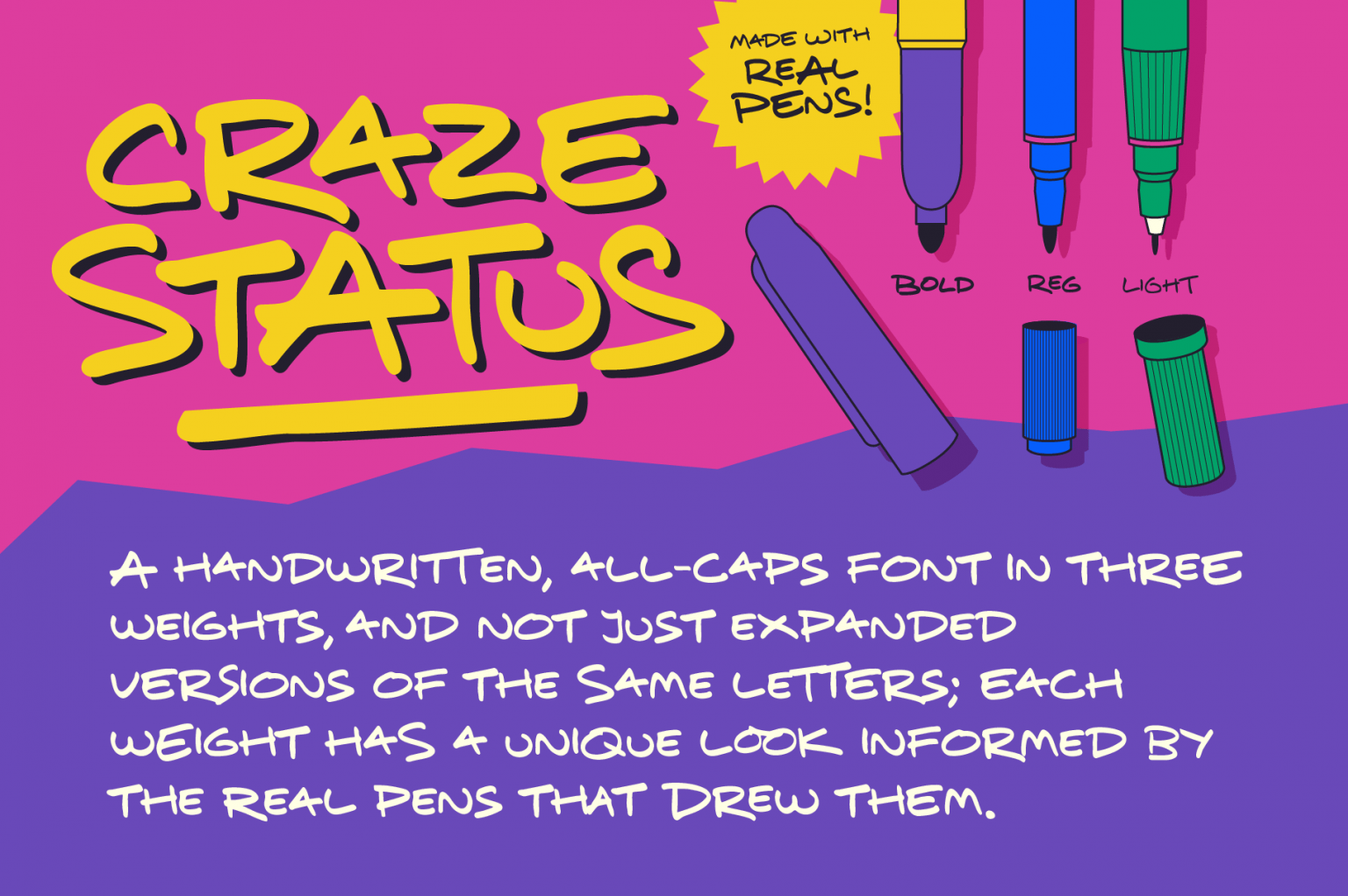 Craze Status: Handwritten Comic Book Font with Pop Culture Flair