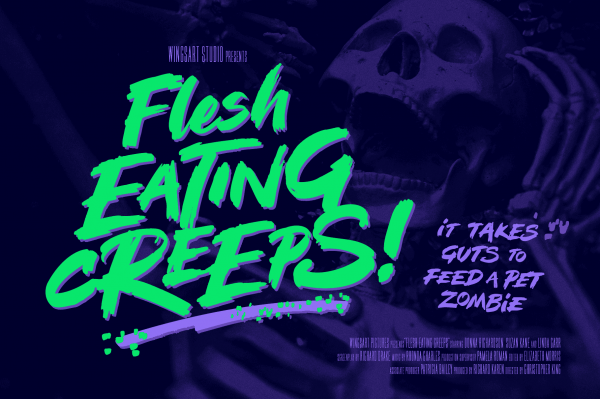 More Brains! Retro 80s VHS Horror Font by Wingsart Studio