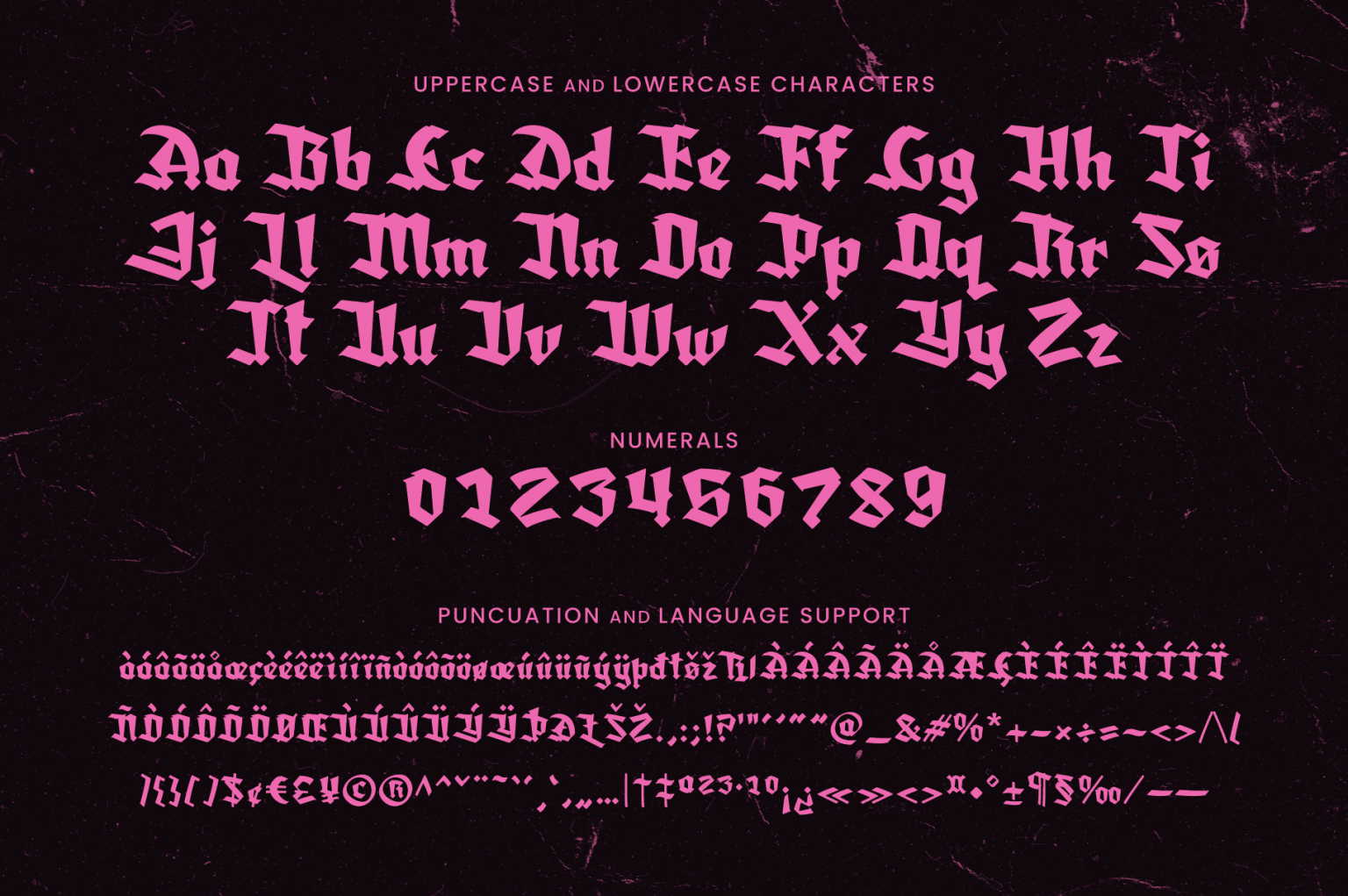 Amortem: A Lovesick Gothic Blackletter by Wingsart Studio